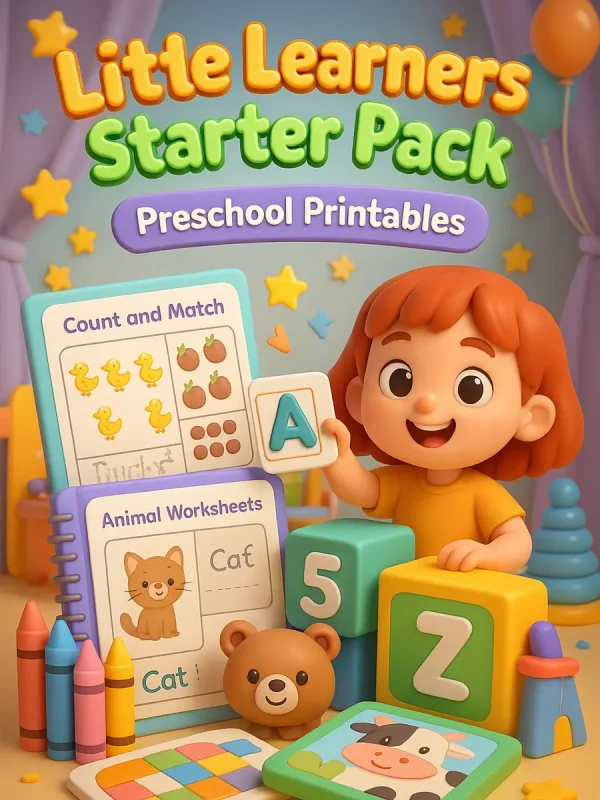 Little Learners Starter Pack – 350 Pages of Preschool Printables | Mikarta